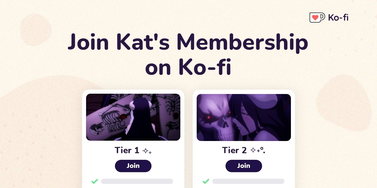 Join Kats Ko Fi Membership On Ko Fi Ko Fi ️ Where Creators Get Support From Fans Through