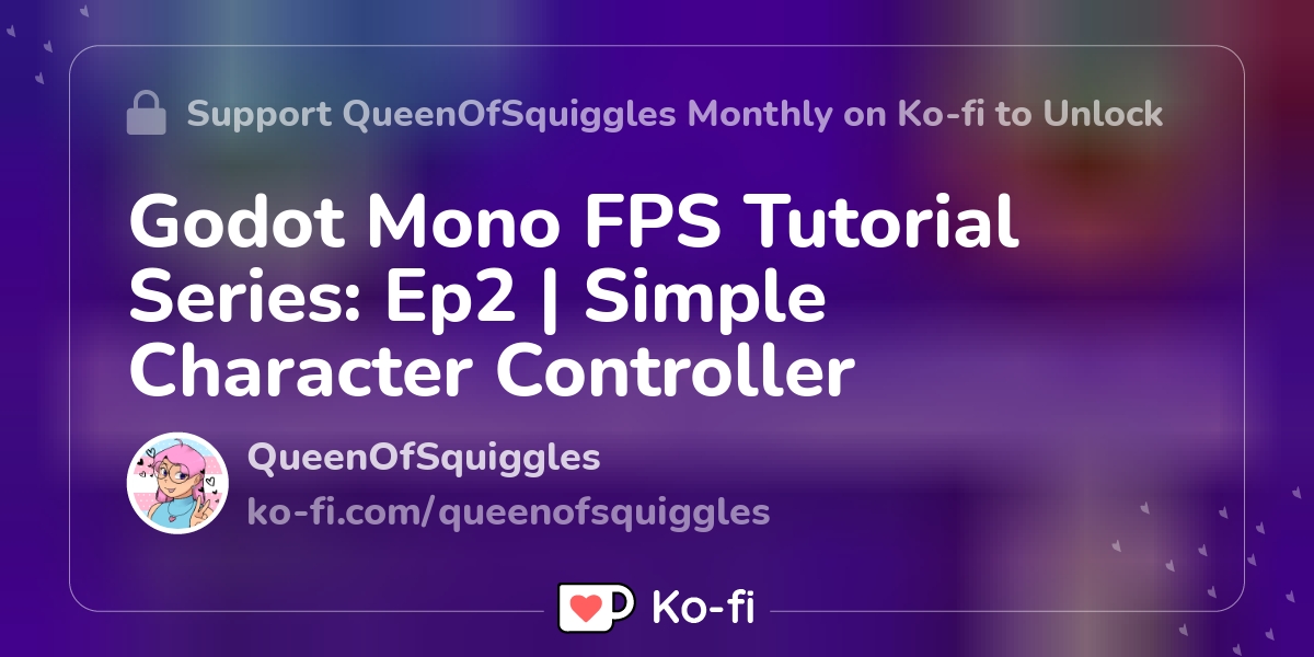 Godot Mono FPS Tutorial Series: Ep2 | Simple Character Controller - Ko ... Godot Mono FPS Tutorial Series: Ep2 | Simple Character Controller - Ko ...