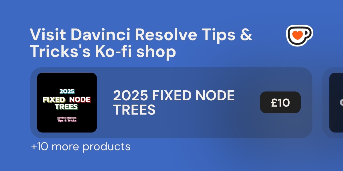 Visit Davinci Resolve Tips & Tricks's Shop! Visit Davinci Resolve Tips & Tricks's Shop!