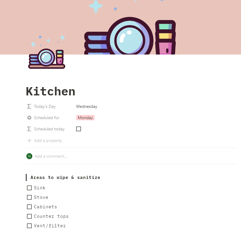 Home Cleaning Dashboard FREE Notion Template Yuhna s Ko fi Shop 