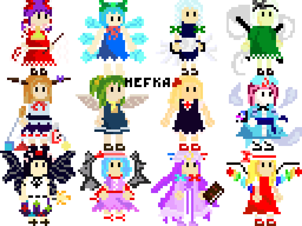 Touhou Characters In Pixel Art The Timelapse Ko Fi ️ Where Creators Get Support From Fans