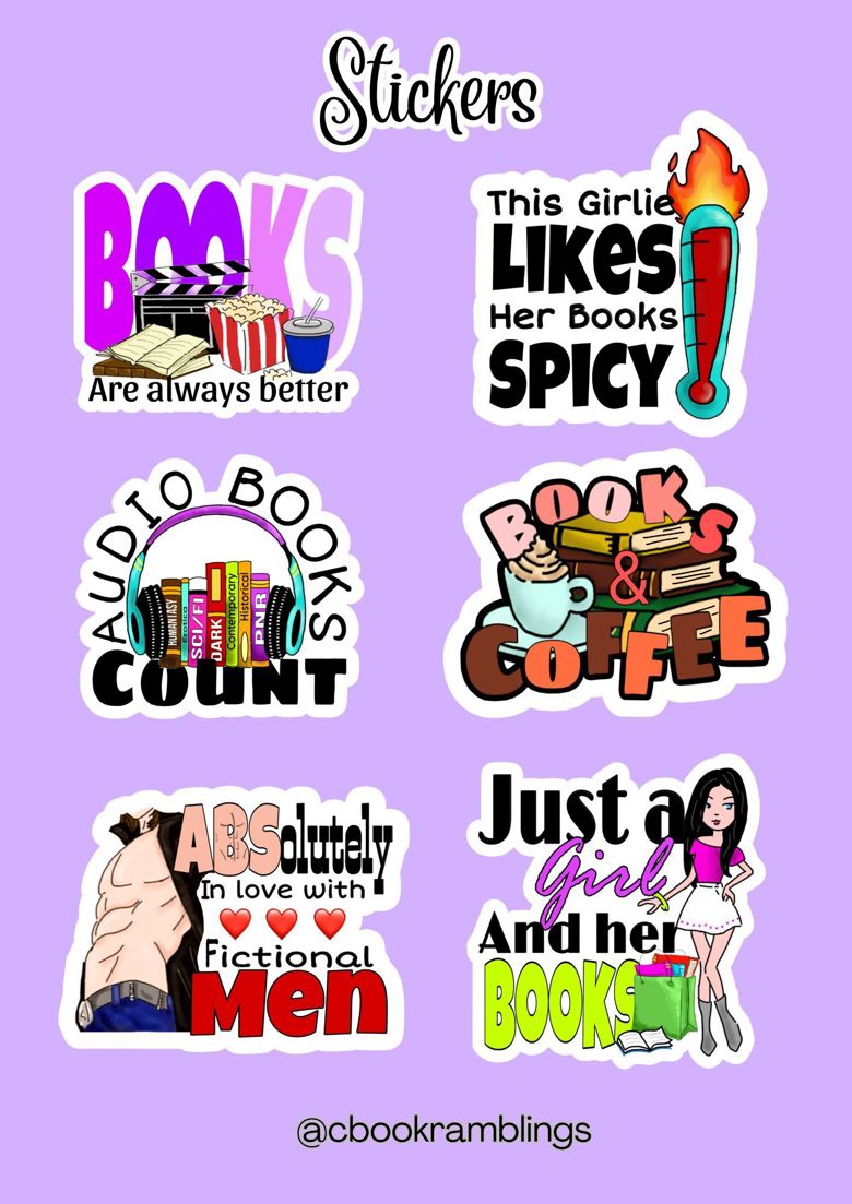 Printable Sticker Set 5 Michelle Chelles Book Ramblingss Ko Fi