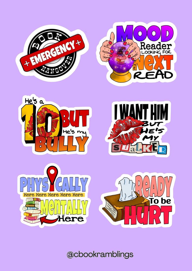 Printable Sticker Set 5 Michelle Chelles Book Ramblingss Ko Fi