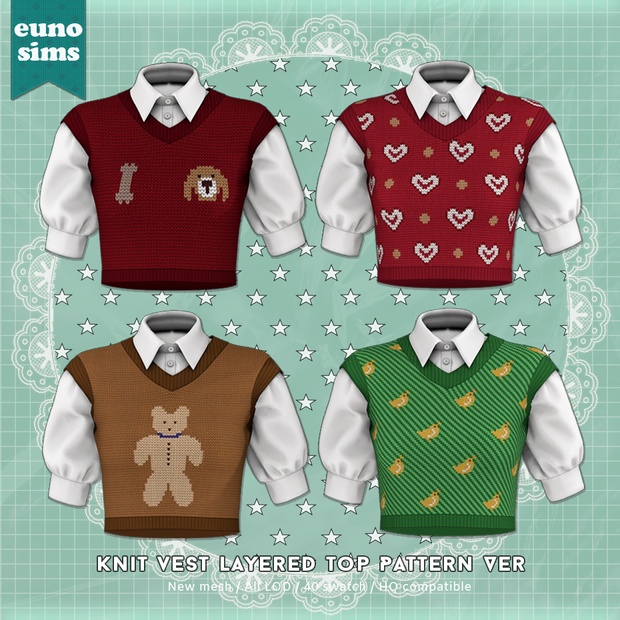 Knit Vest Layered Top Pattern Version Eunos Ko Fi Shop Ko Fi ️