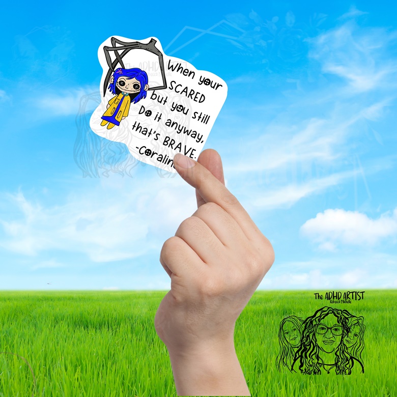 Coraline Inspired Sticker The Adhd Artist Rebecca Michelle S Ko Fi Shop Ko Fi ️ Where