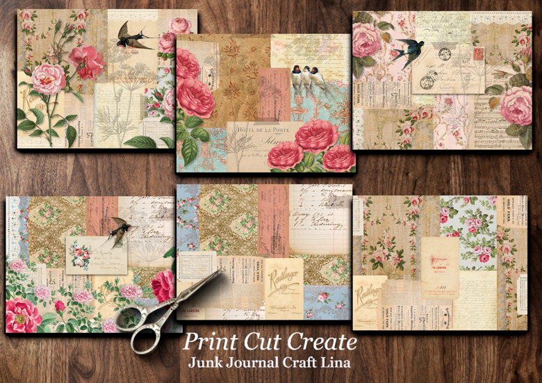 Digital Junk Journal Kit Roses Mon Amour Download A Beautiful digital-junk-journal-kit-roses-mon-amour-download-a-beautiful