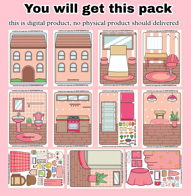 Bear Paper Doll House Paper Doll House Book Paper Doll Play 47 OFF