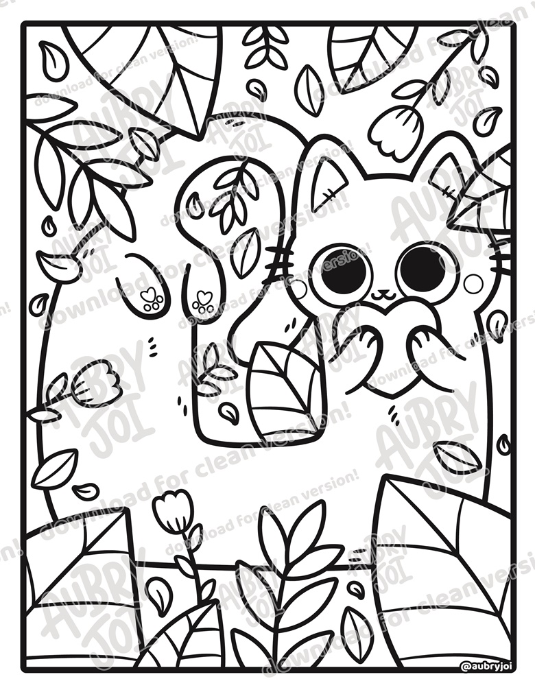 cat love coloring pages