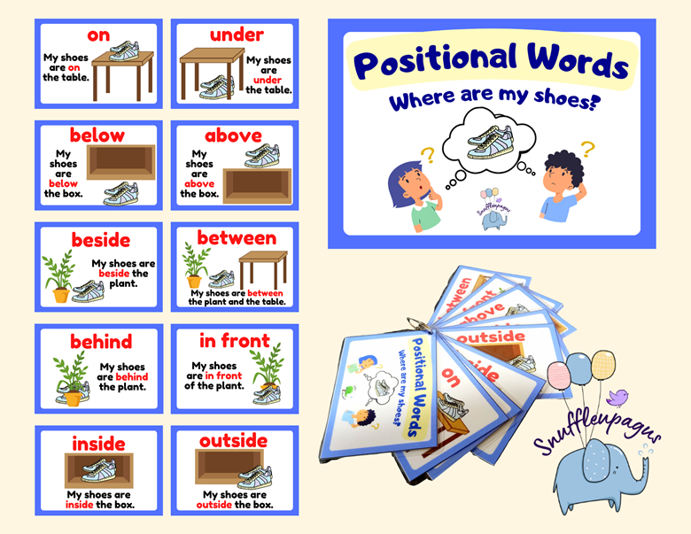 Positional Words Flashcards PDF SnuffleupagusPH s Ko fi Shop Ko fi