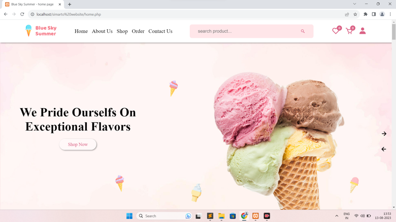 Multipages Ice Cream Shop Website Using Html Css Js Php And Mysql From Scratch Code With Selena