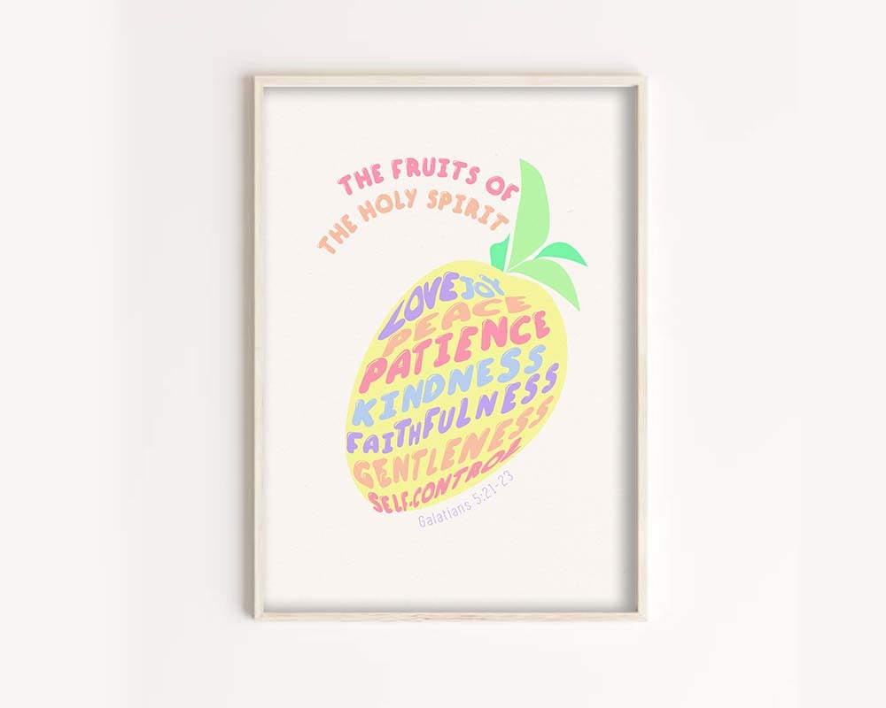 The Fruit Of The Holy Spirit Printable Galatians 5 22 23 Bible Verse