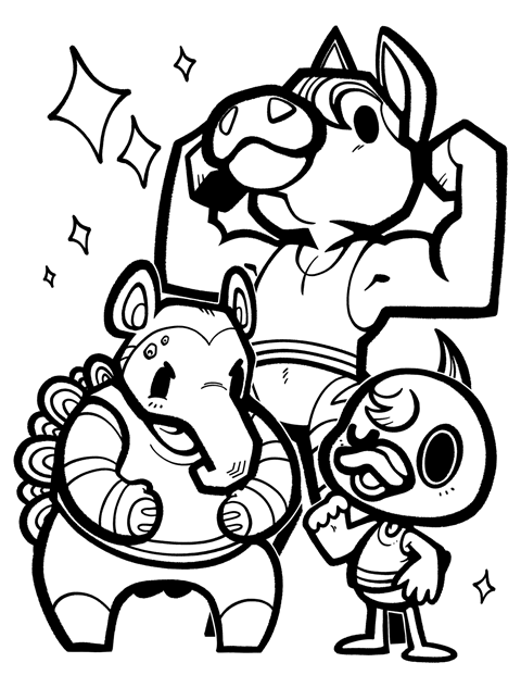animal crossing coloring pages